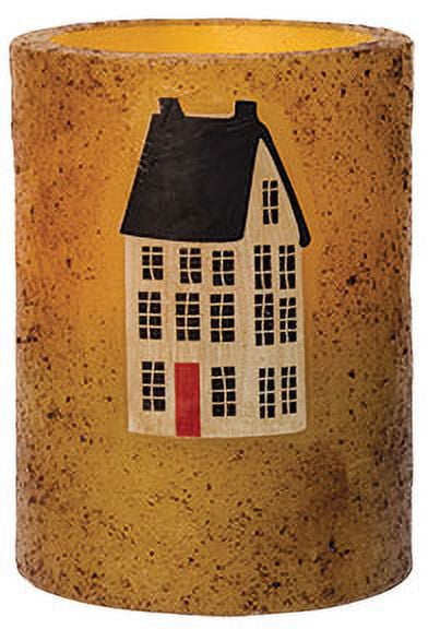 Hearthside Collection Country Primitive Grungy Saltbox House Pillar ...