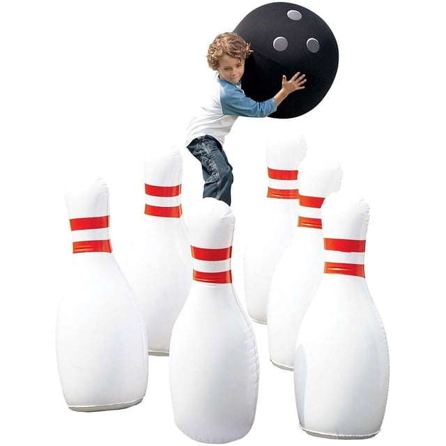 Hearthsong Giant Inflatable Bowling Game Set for Indoor & Outdoor Play ...