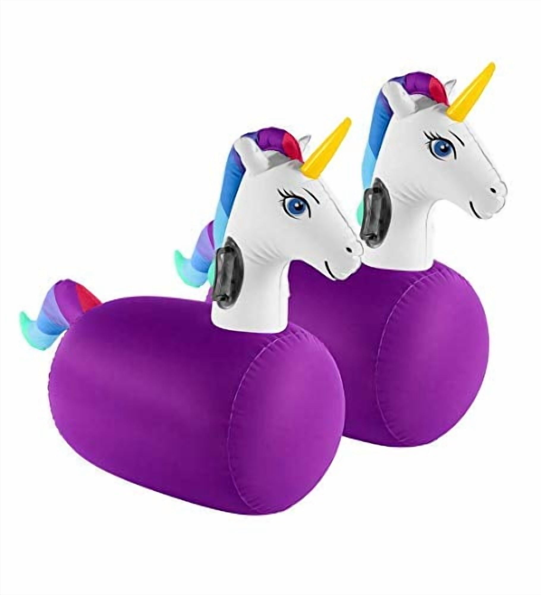 Hearthsong Inflatable Unicorn Ride-On Toy for Indoor Play - Walmart ...