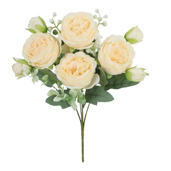 Hearthweave Artificial Rose Bouquet for Home Decor – Realistic Fake ...