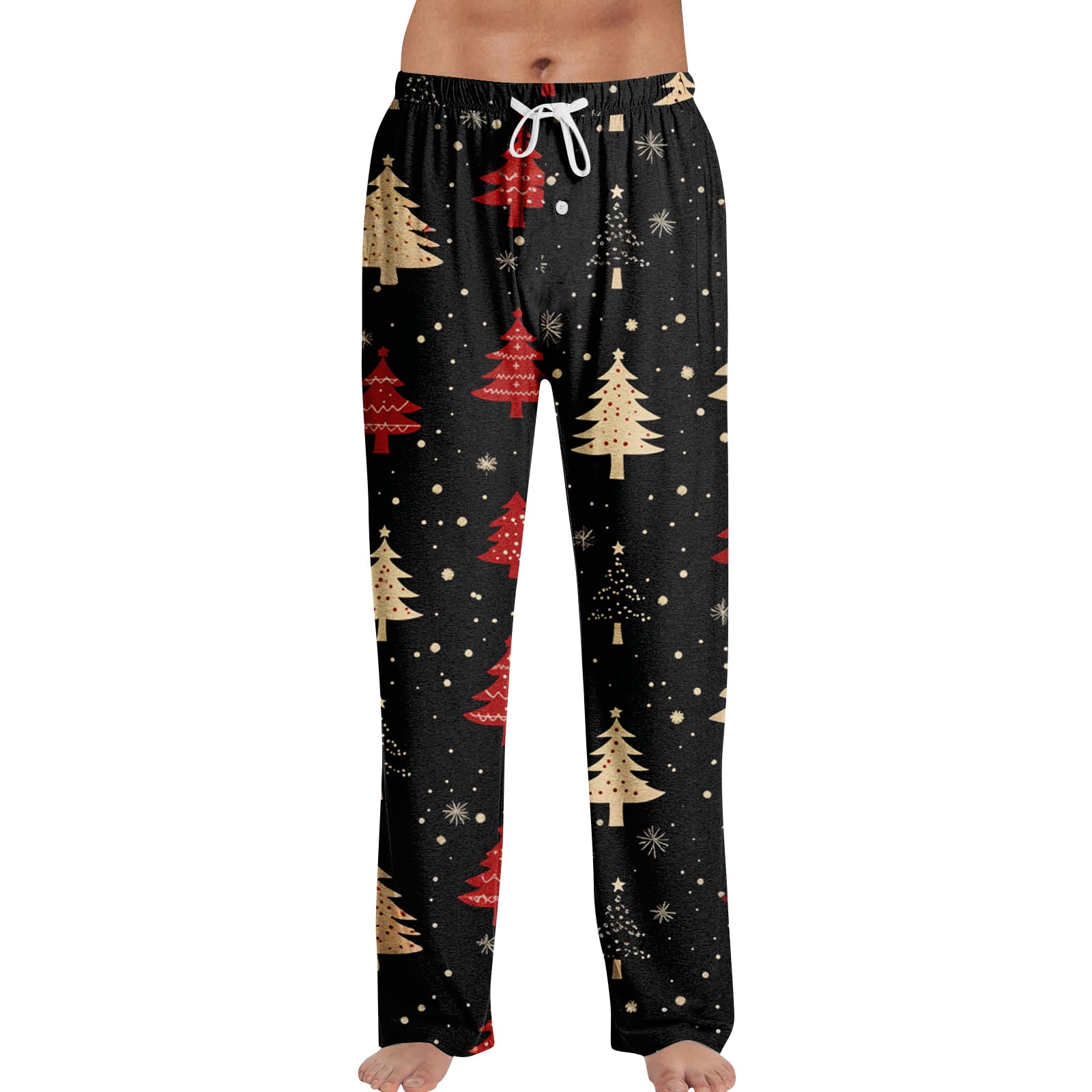 Hearthz Christmas Pajamas Men Winter Soft Elastic Waist Men's Pajama ...