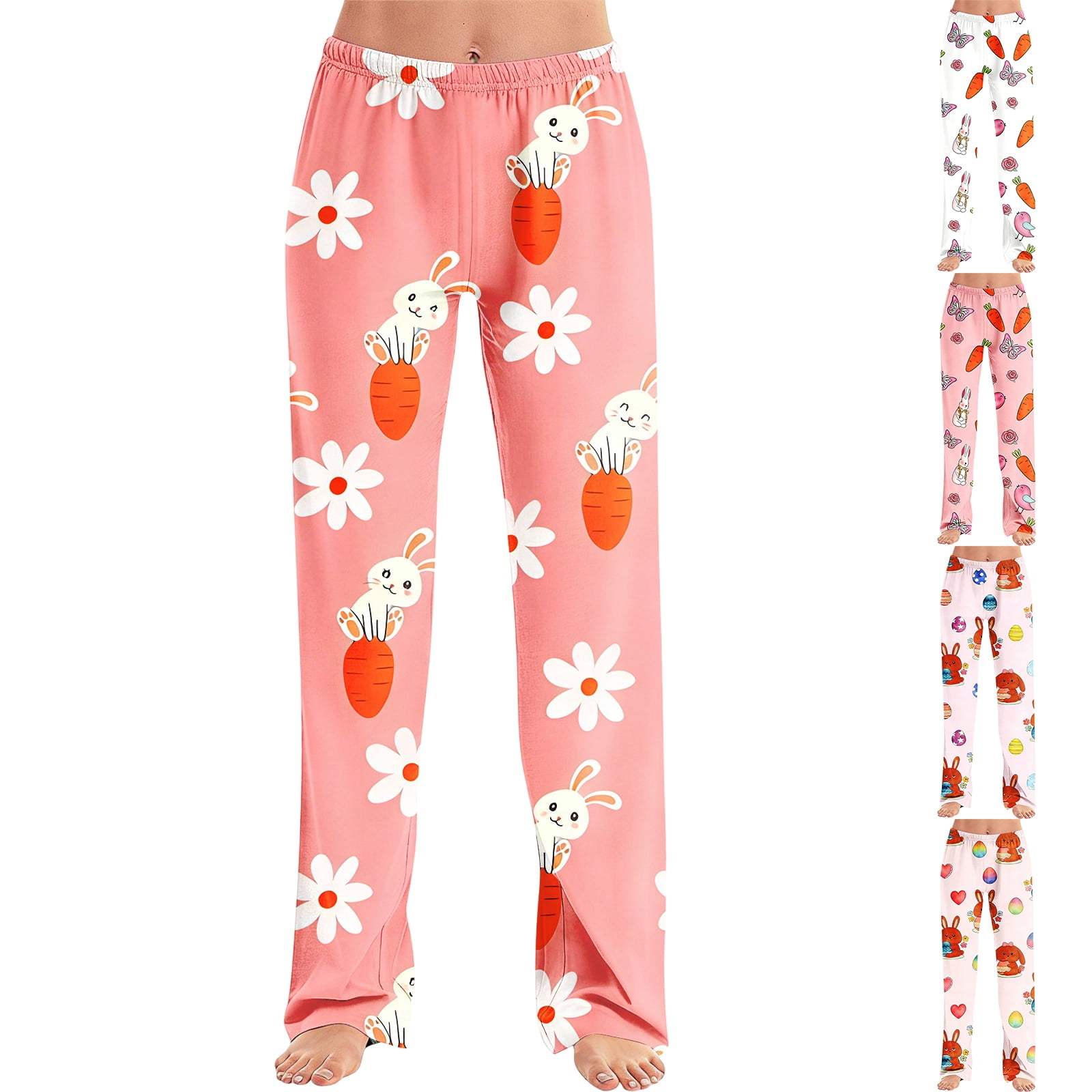 Hearthz Easter Pajama Pants Women Soft Happy Easter Egg Pj Bottoms ...
