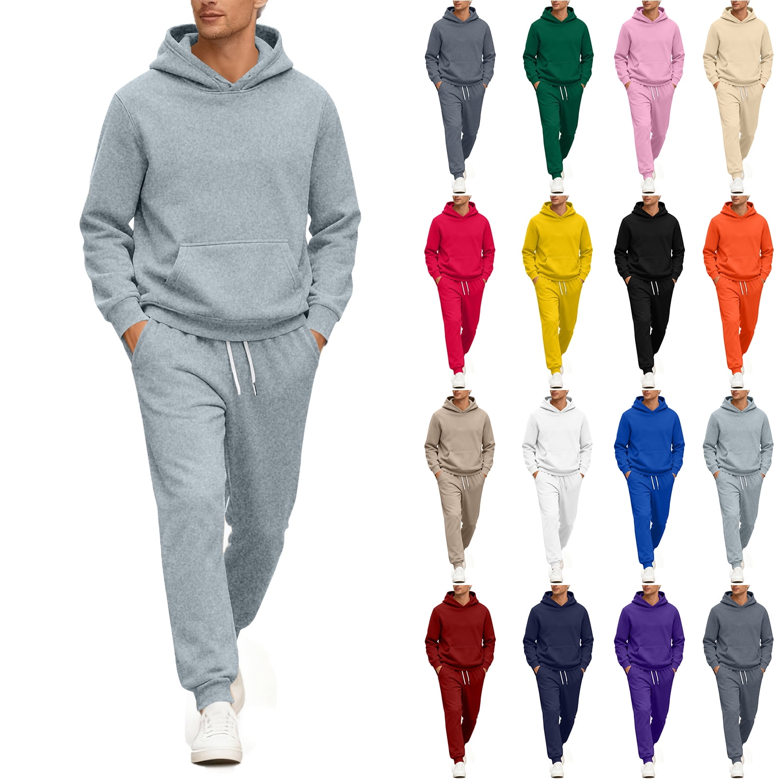 Hearthz Mens 2 Piece Sweatsuits Sets Hoodie and Sweatpants Set for Men ...