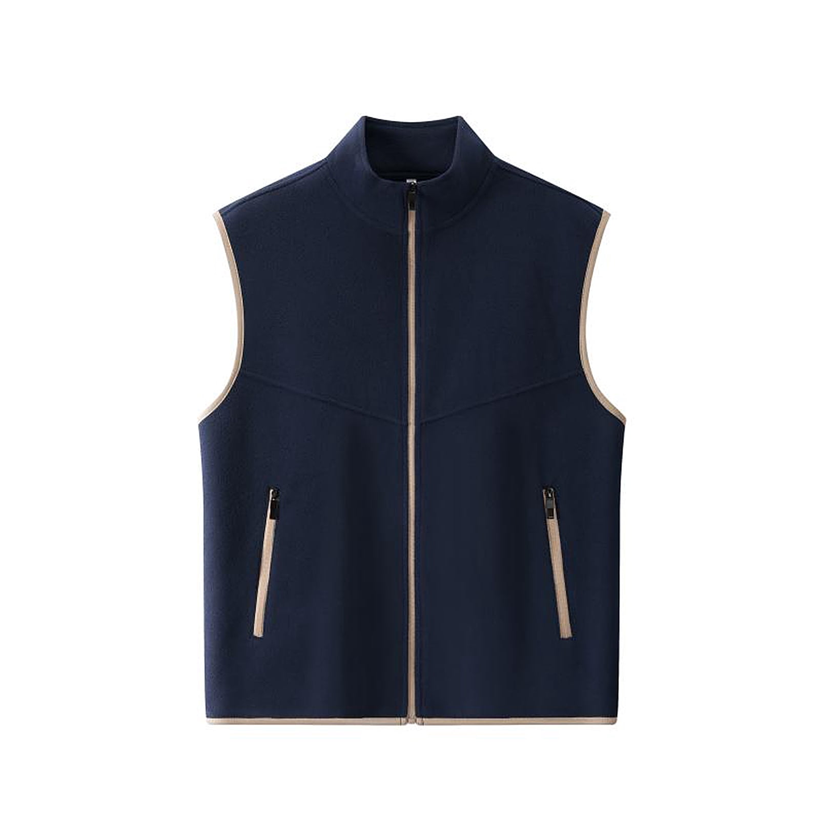 Hearthz Mens Lightweight Puffer Vest Flannel Sleeveless Stand Collar ...