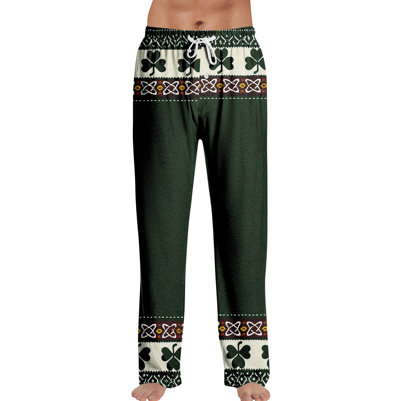 Hearthz St. Patrick's Day Mens Pajamas Bottoms Drawstring Straight Leg ...