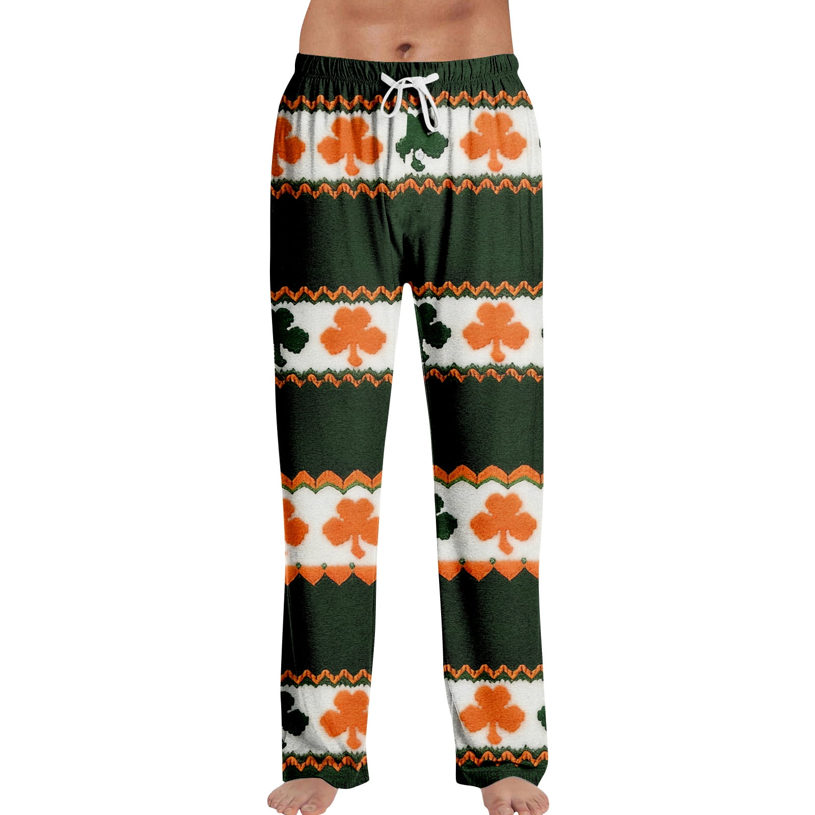 Hearthz St. Patricks Day Sleep Pants for Men Drawstring Straight Leg ...