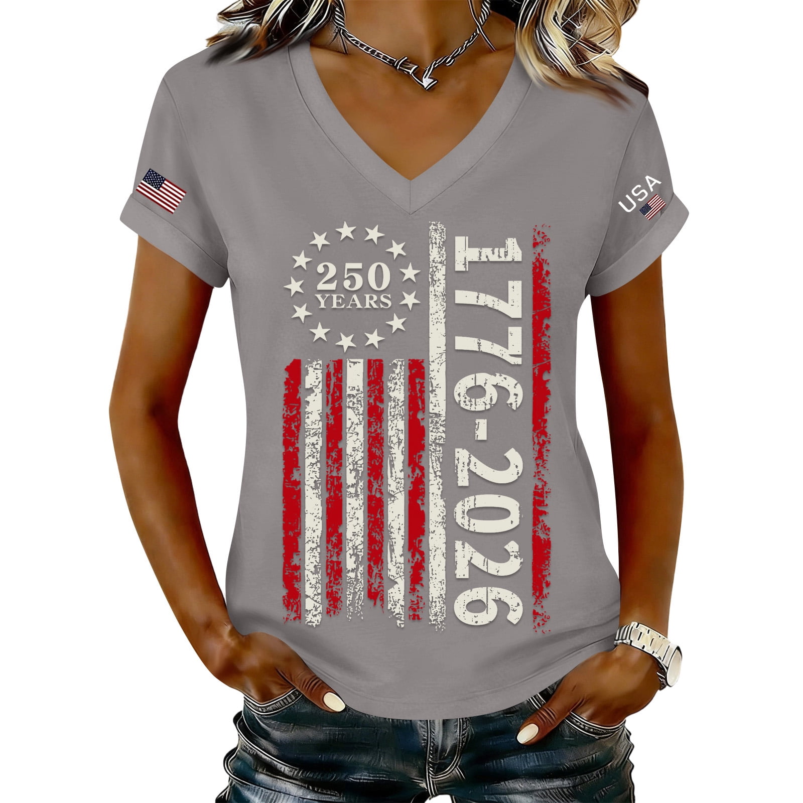 Hearthz USA 250th Anniversary Shirt Short Sleeve 1776-2026 We The ...