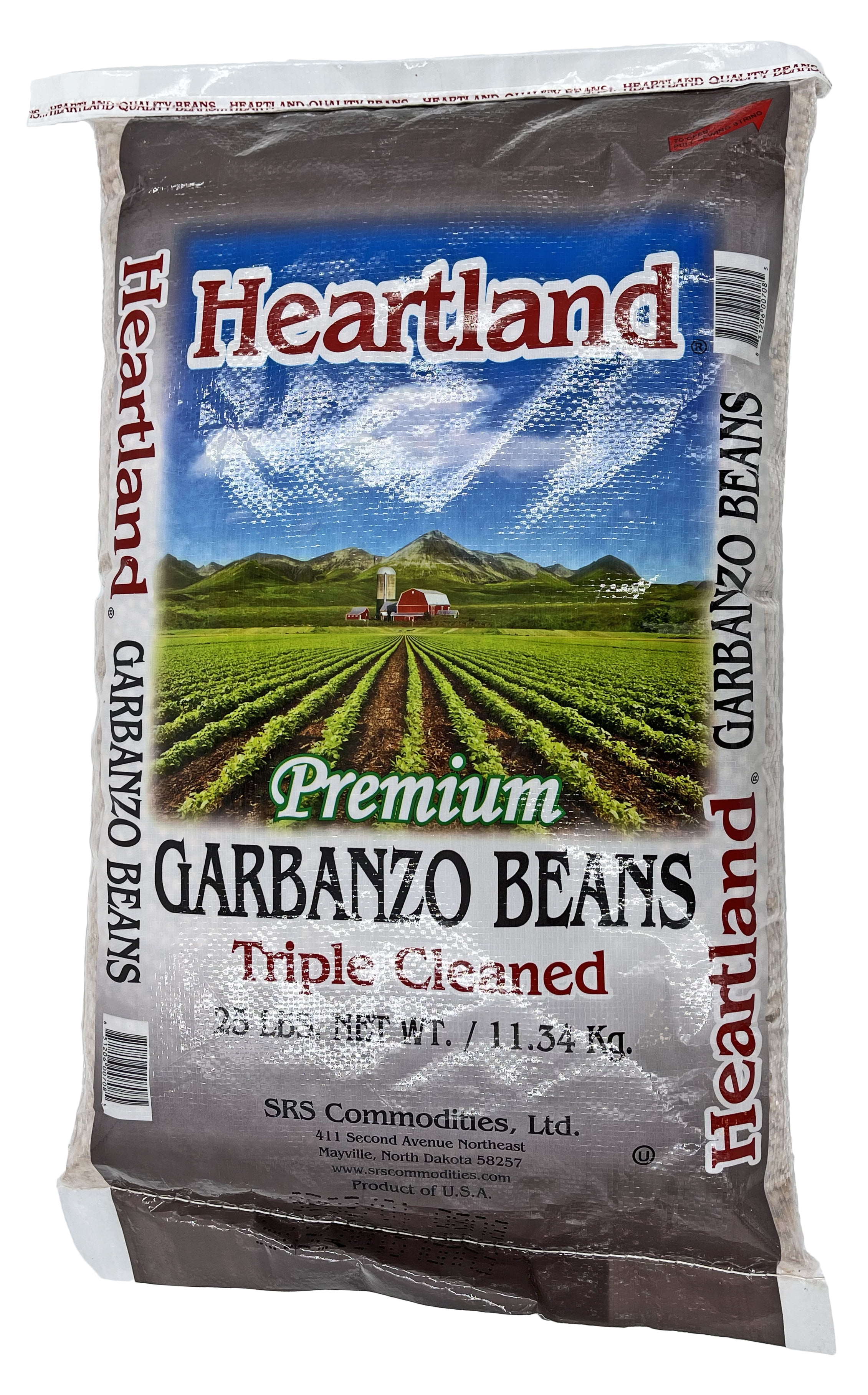 Heartland Premium Garbanzo Beans | Triple Cleaned | Chick Peas | 25 lbs ...