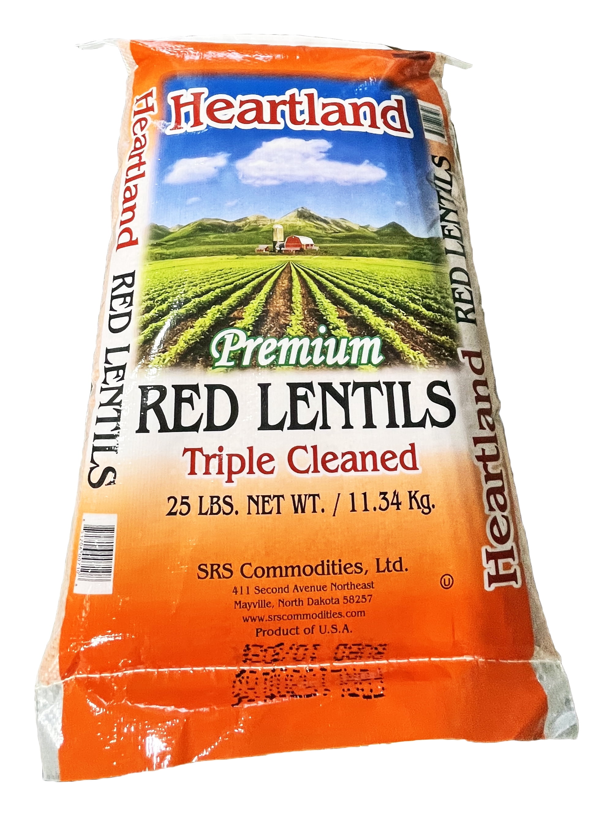 Heartland Premium Triple Cleaned Red Lentils 25 lbs - Walmart.com