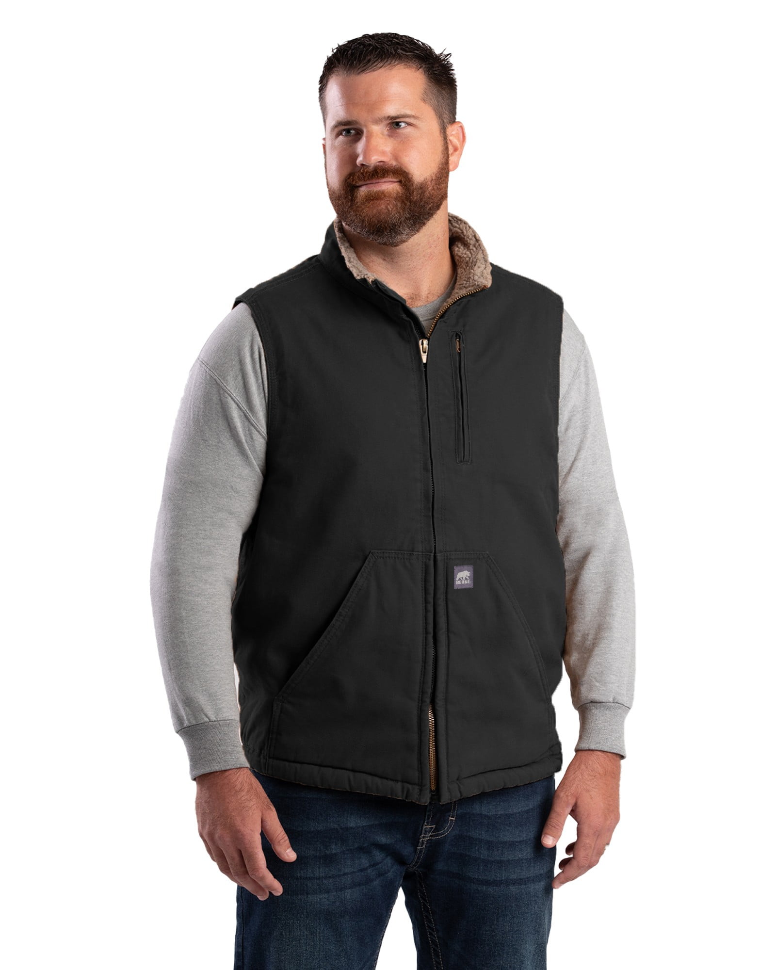 Heartland Sherpa-Lined Washed Duck Vest - Walmart.com