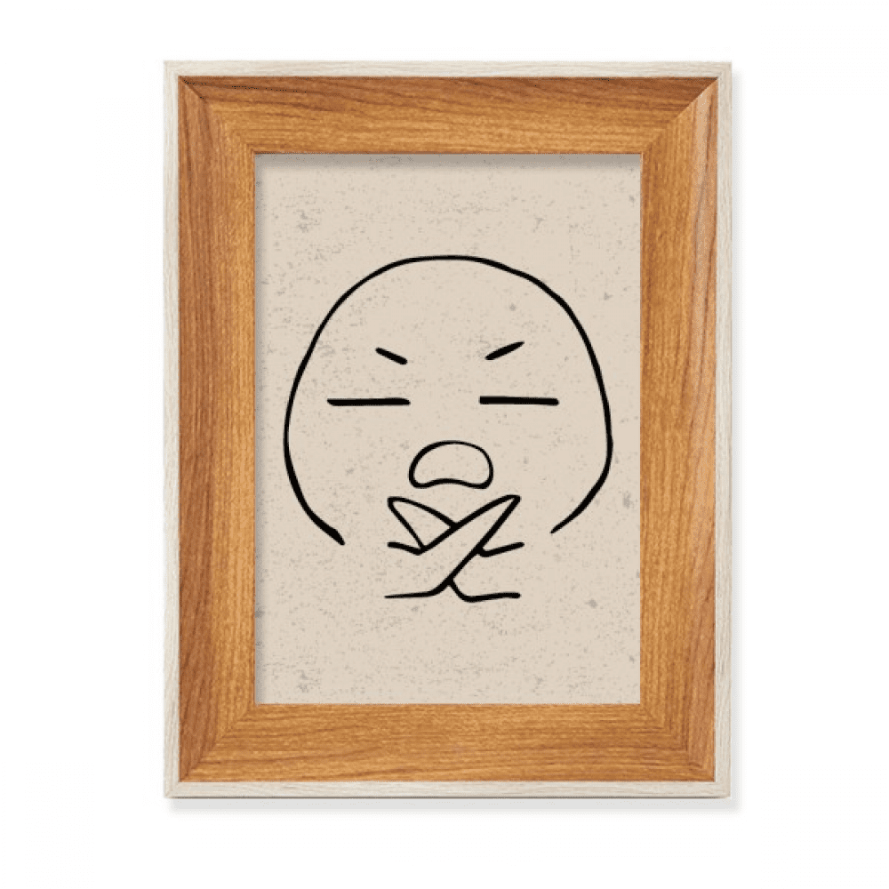 Heartless Refusal Black Happy Pattern Desktop Wooden Photo Frame ...