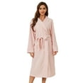 Heartnice Women Lightweight Fleece Robe, Soft Long Shawl Collar ...