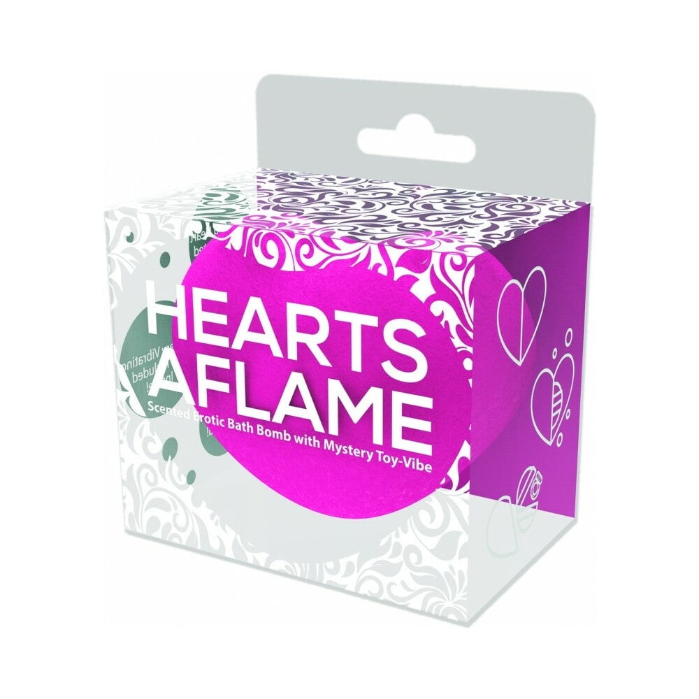Hearts Aflame Erotic Lovers Bath Bomb Heart-Shape Scented Bath Bomb With Mystery Toy Vibe ...