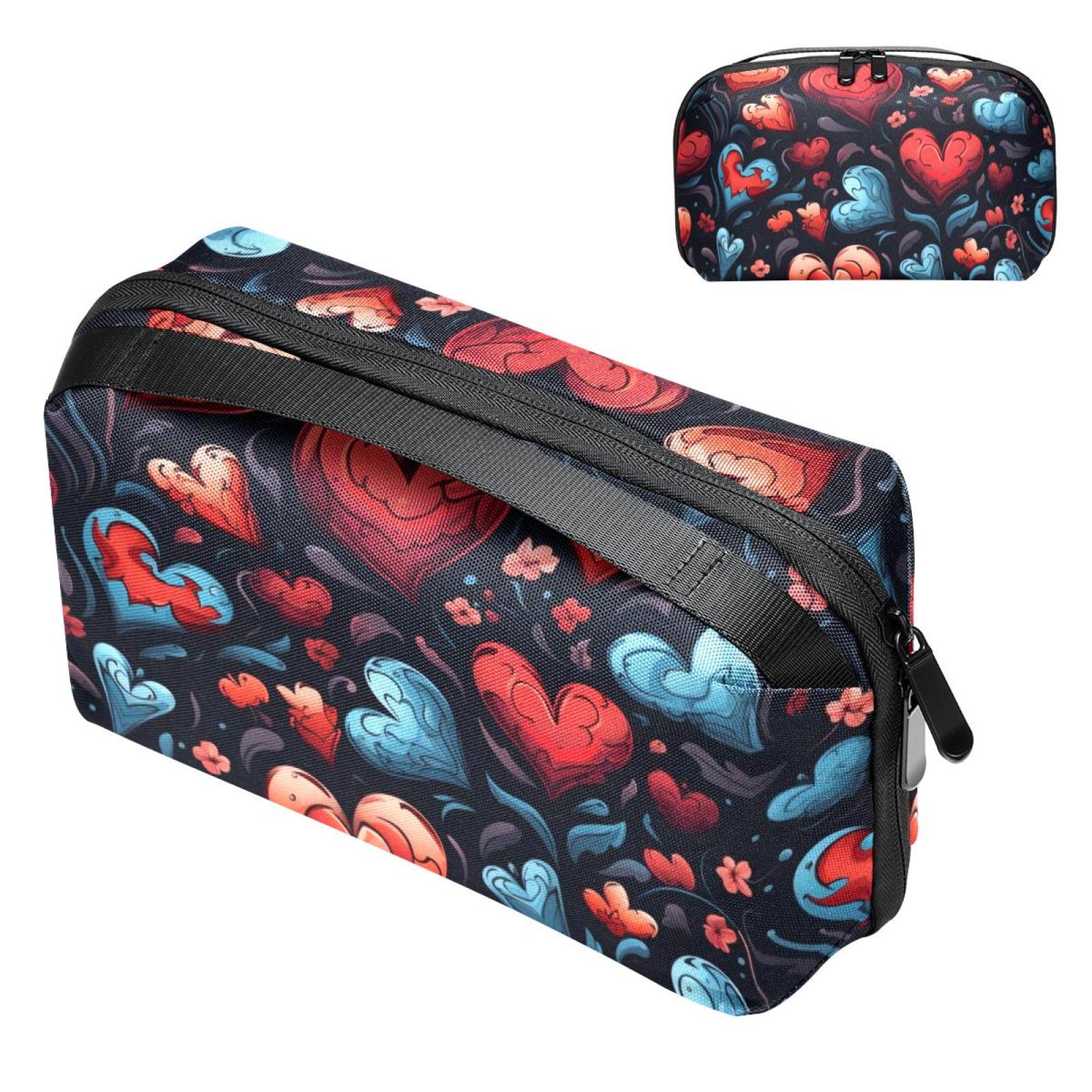 Hearts Battle Electronic Organizer Travel Case, Waterproof Oxford Cloth Storage Pouch Bag, Box ...