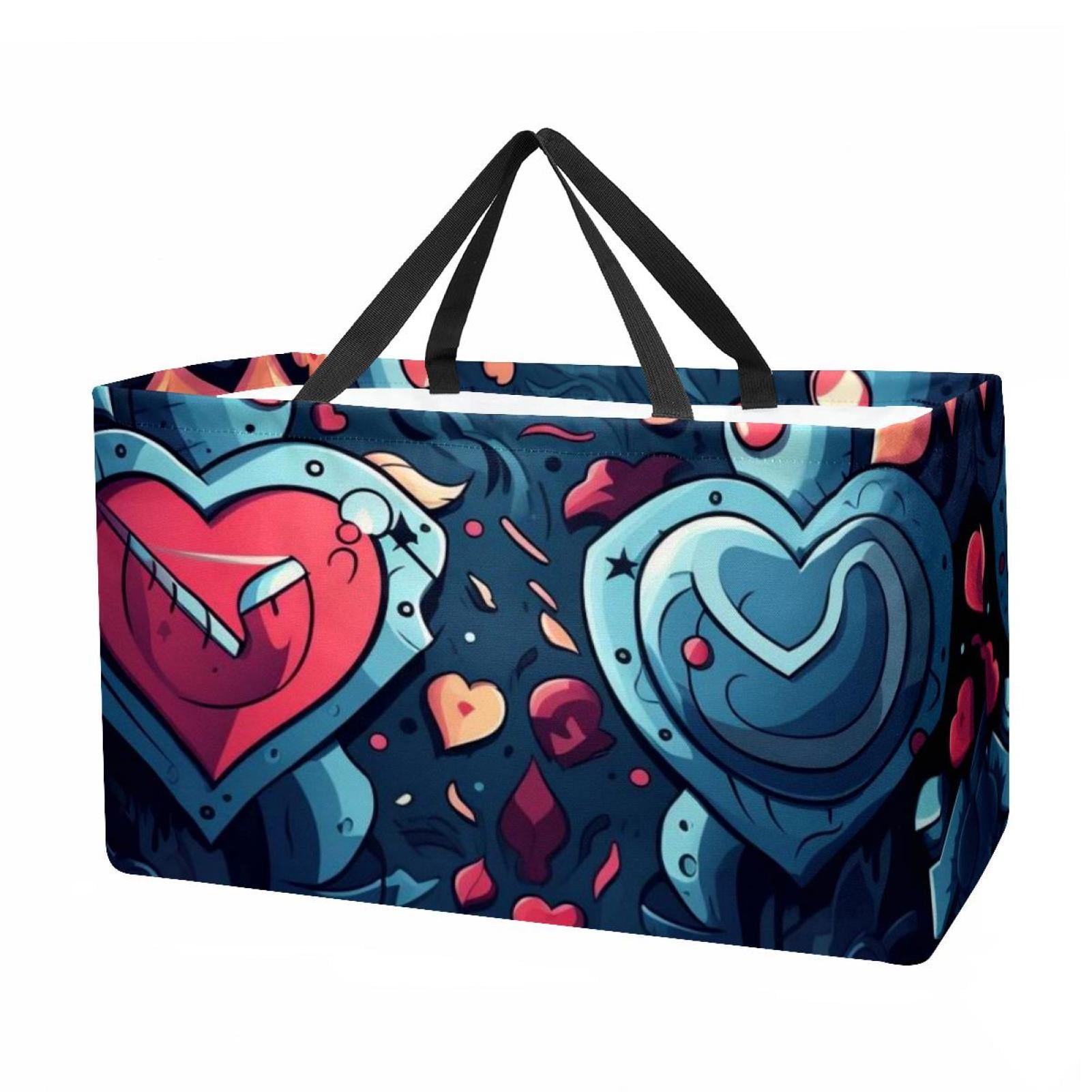 Hearts Battle Large Capacity Reusable Beach Bag with Storage Bins and ...