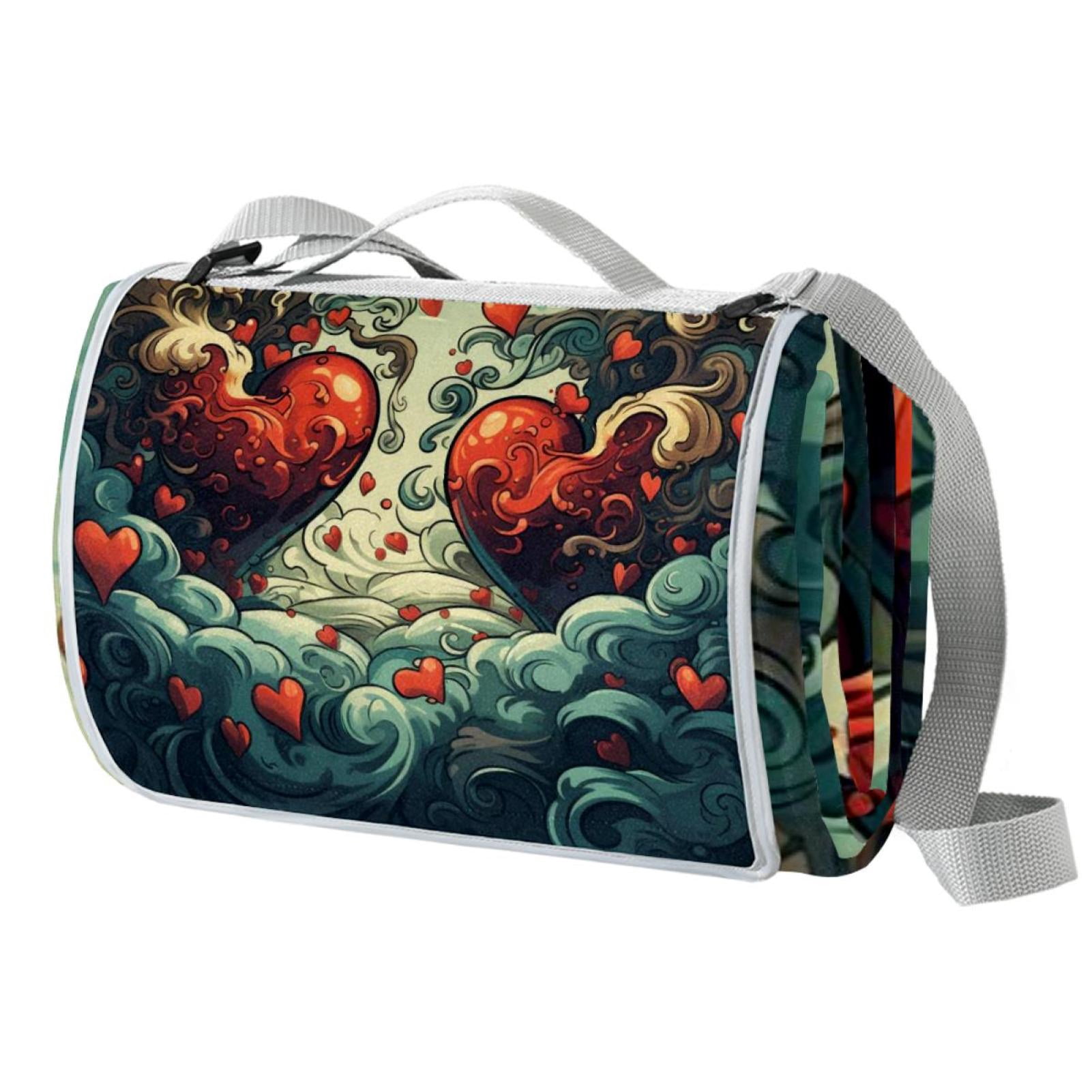 Hearts Battle Large Picnic Mat for Outdoor Activities & Beach Trips ...