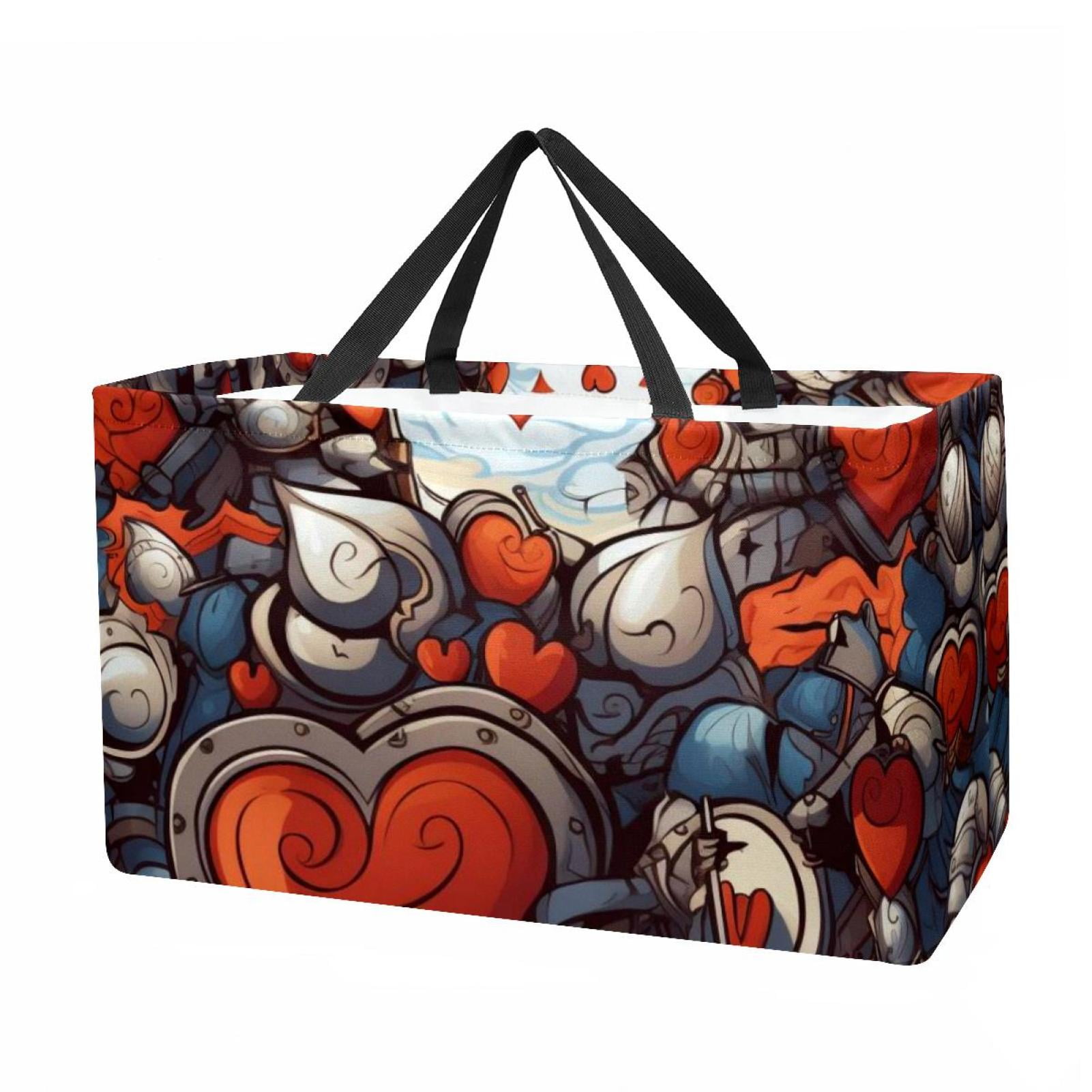 Hearts Battle Large-capacity Foldable Reusable Shopping Bag: Oxford ...