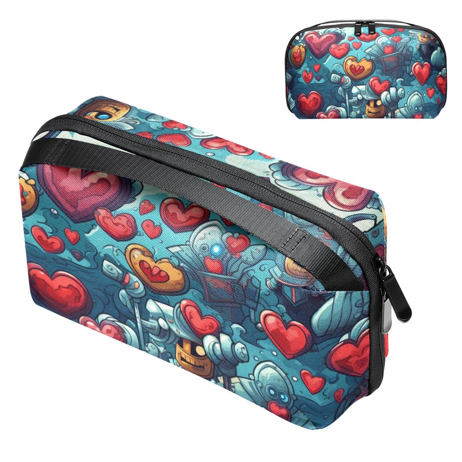 Hearts Battle Oxford Fabric Waterproof Portable Hard Drive Bag and Case ...