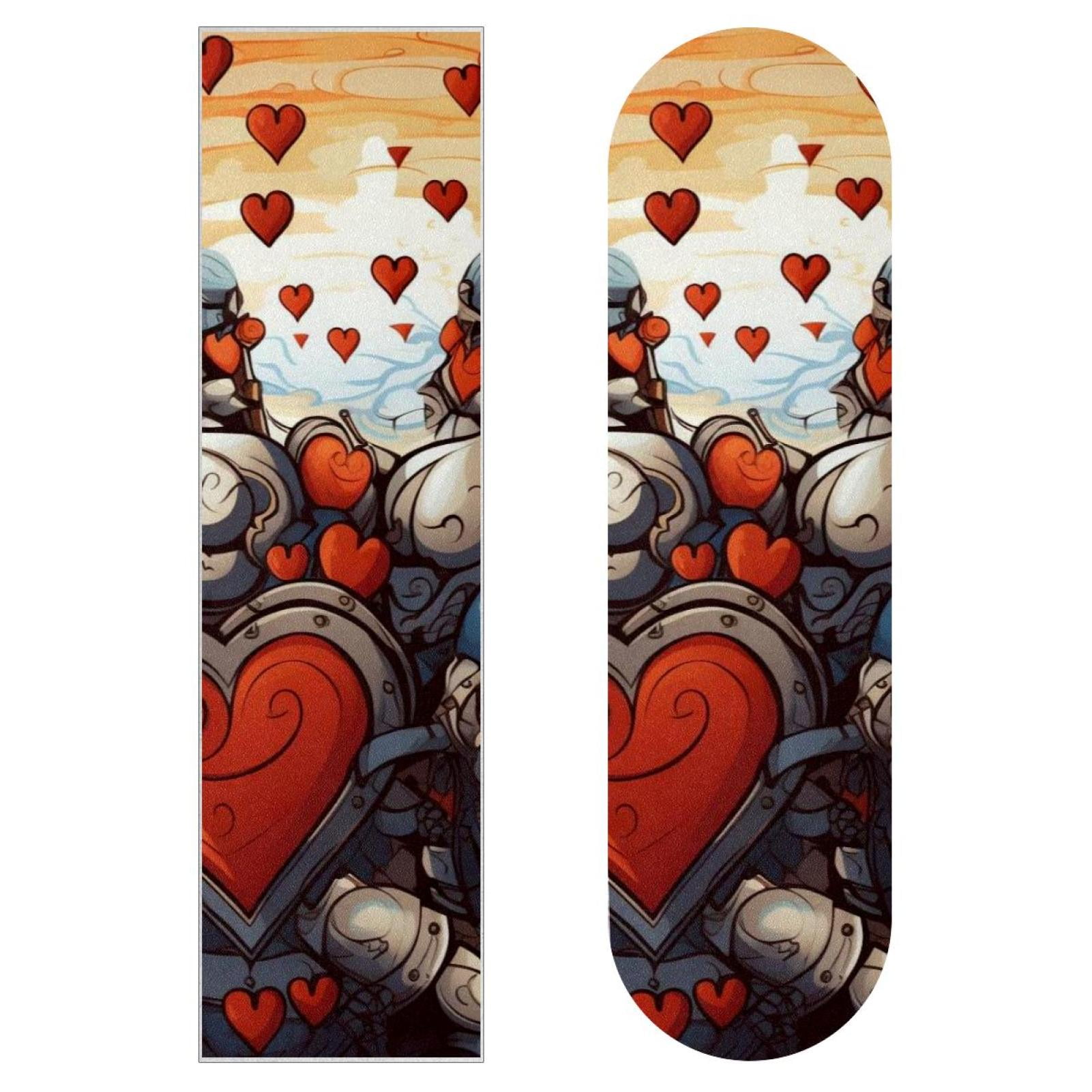Hearts Battle Skateboard Stickers Pack of Two | Emery Surface with PVC ...