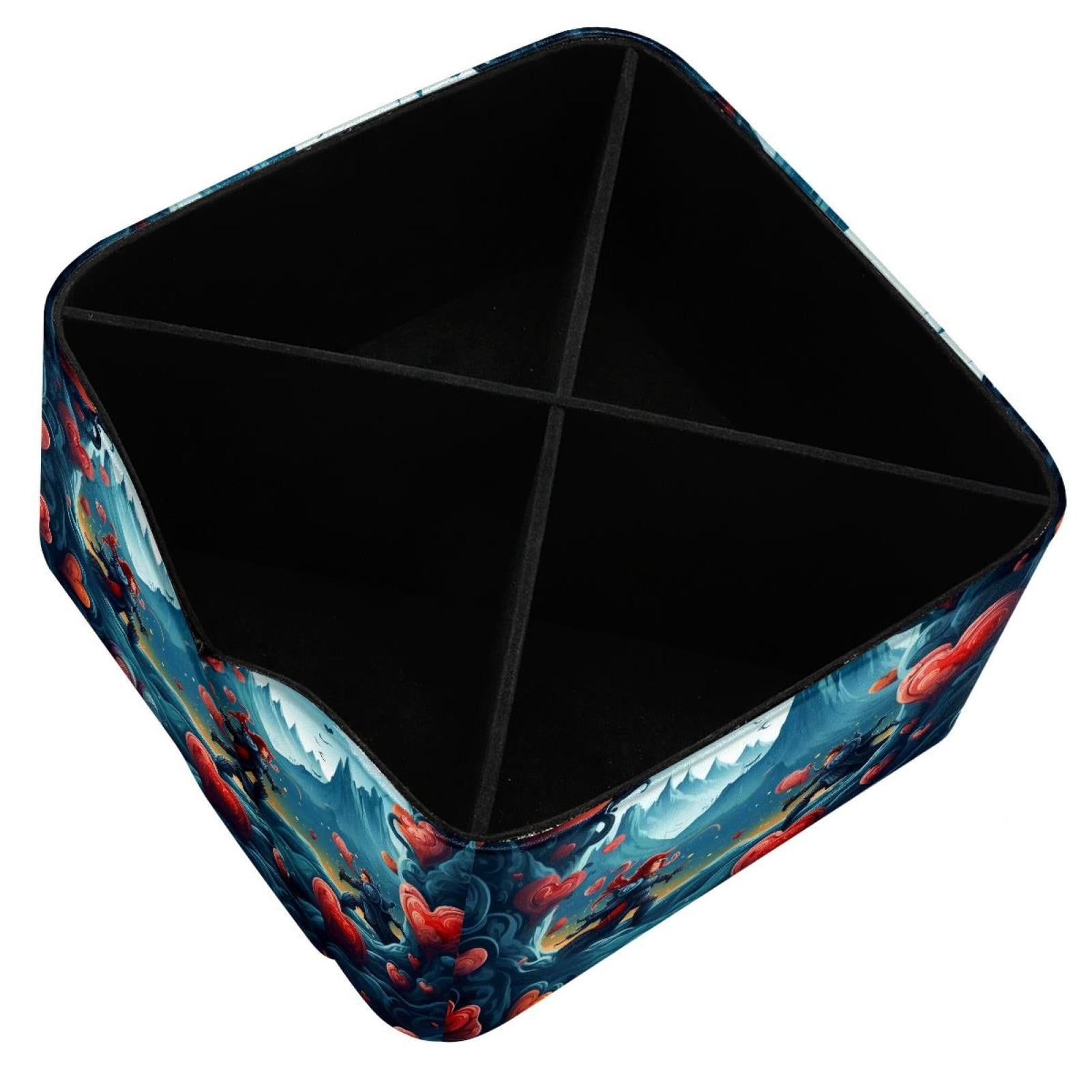 Hearts Battle Square Pencil Case with 4 Compartments, Removable ...