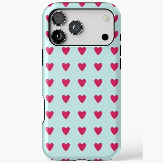 Hearts Flashy Pattern Design Copy iPhone Case 11 to 17 Pro Max ...