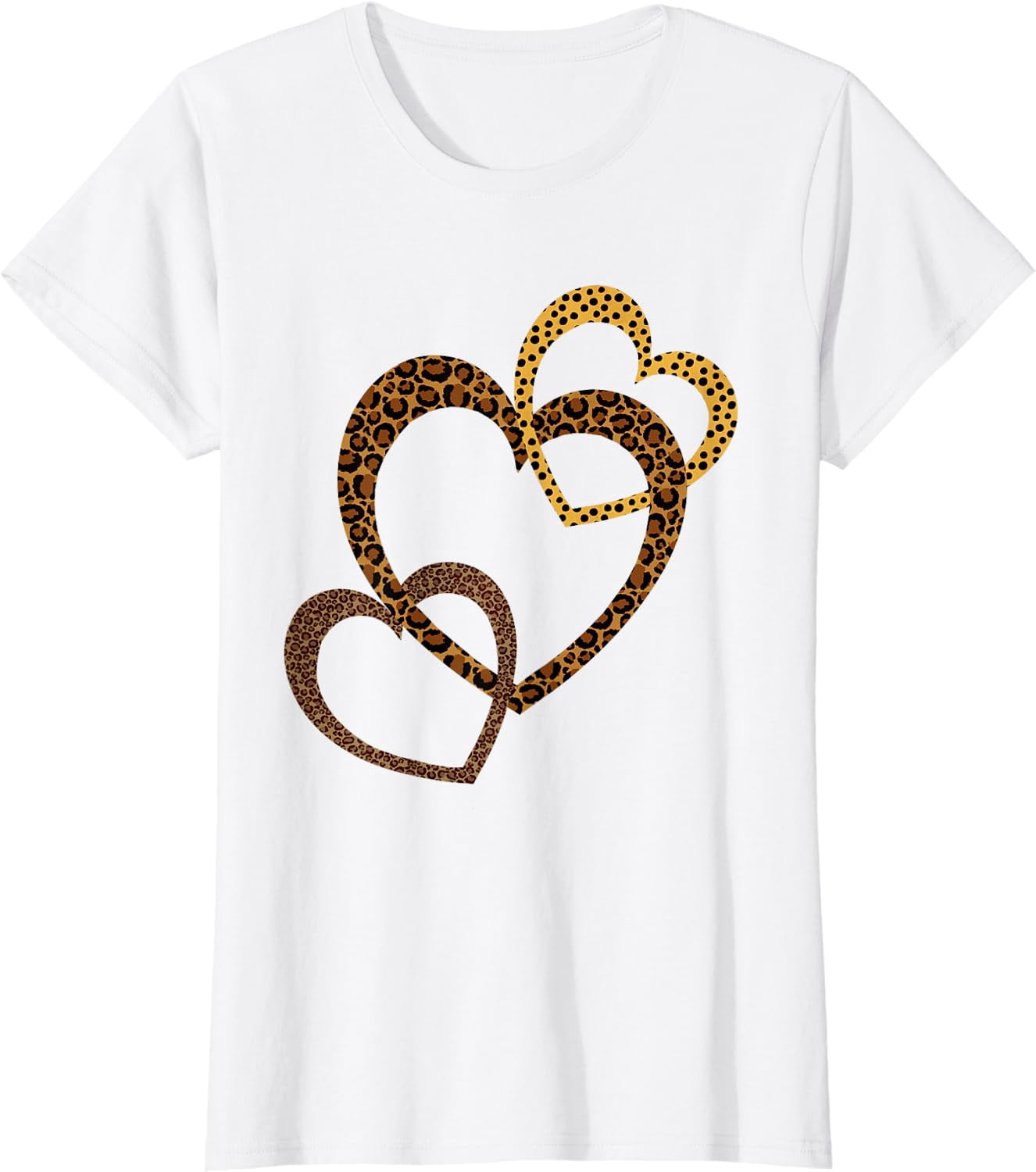 Hearts Love Leopard Cheetah Shirt Womens Animal Print T-Shirt - Walmart.com