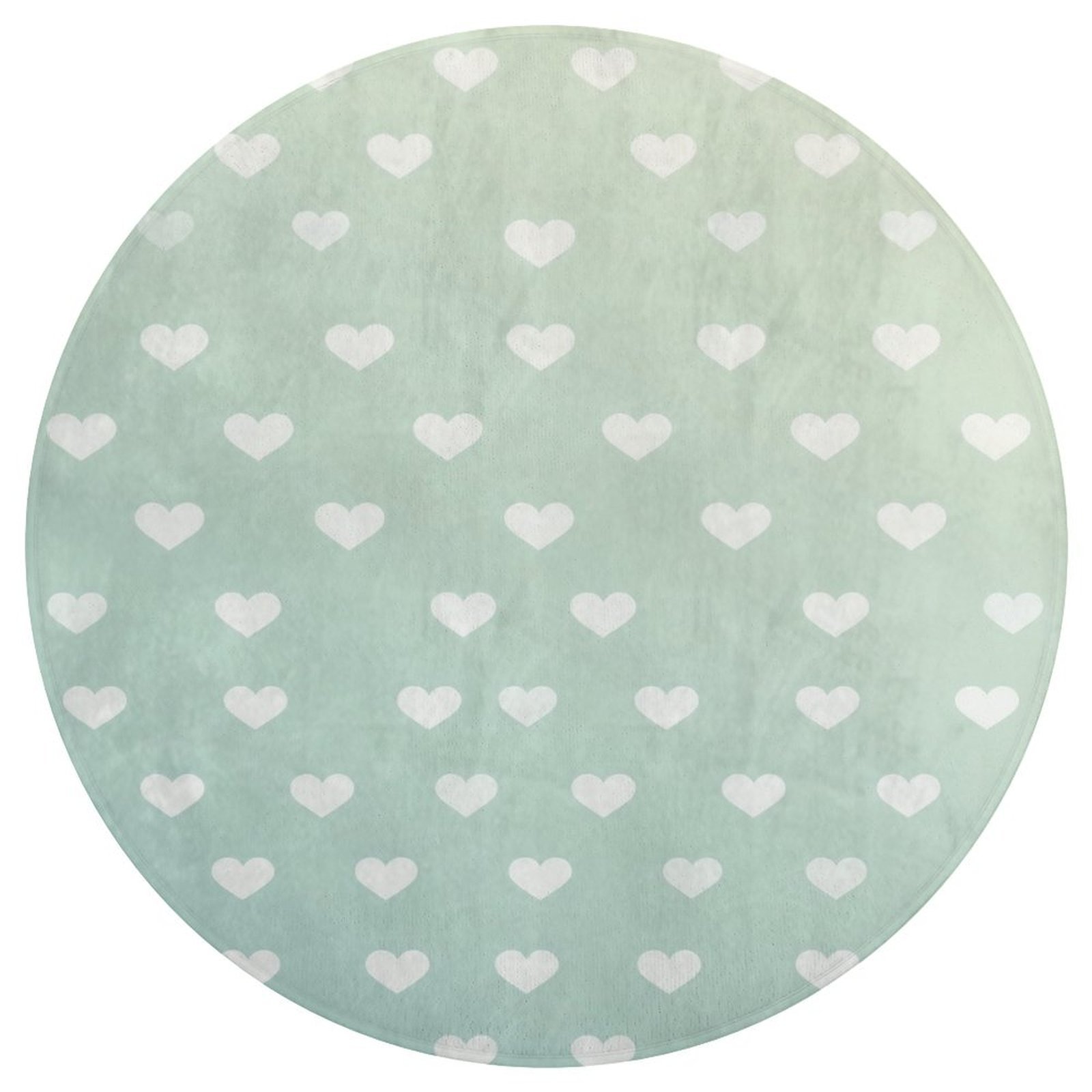 Hearts Pastel Background Rug Pattern Round Carpet Living Room Bedroom ...