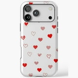 Hearts Pattern Repeated Design Cover iPhone Case 17 11 12 13 14 15 16 ...
