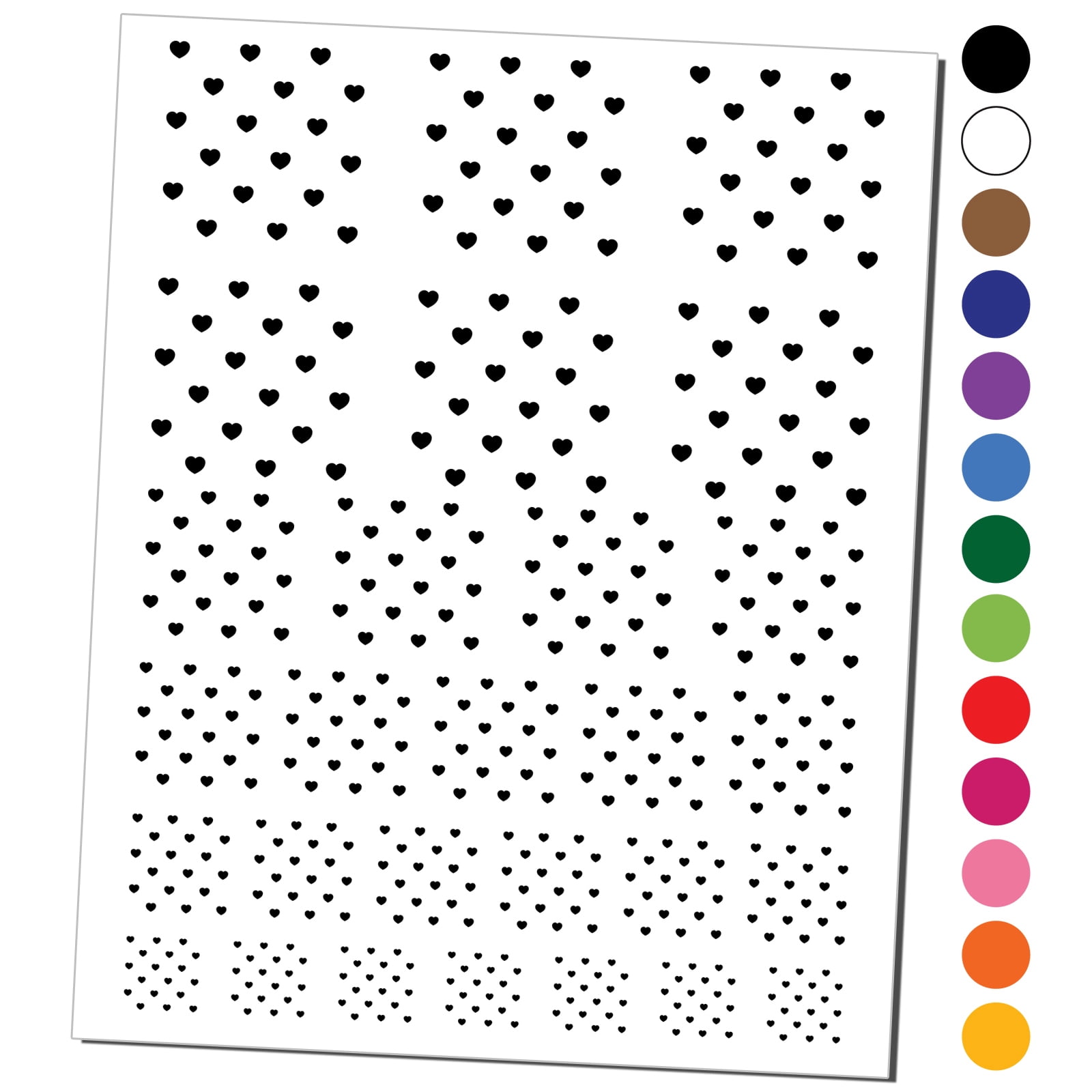 Hearts Polka Dots Water Resistant Temporary Tattoo Set Fake Body Art ...