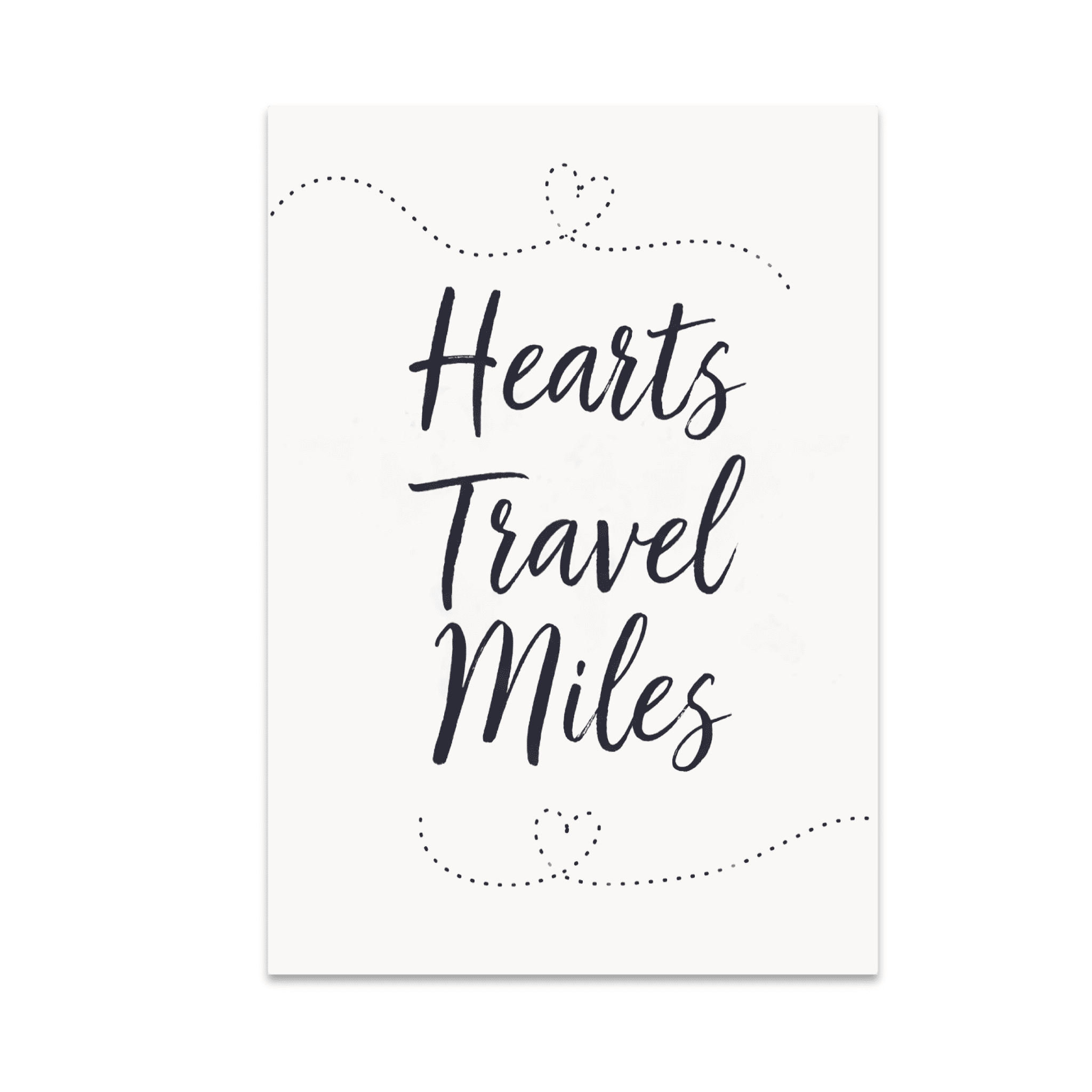 Hearts Travel Miles Long Distance Relationship Art - Couples Decor ...