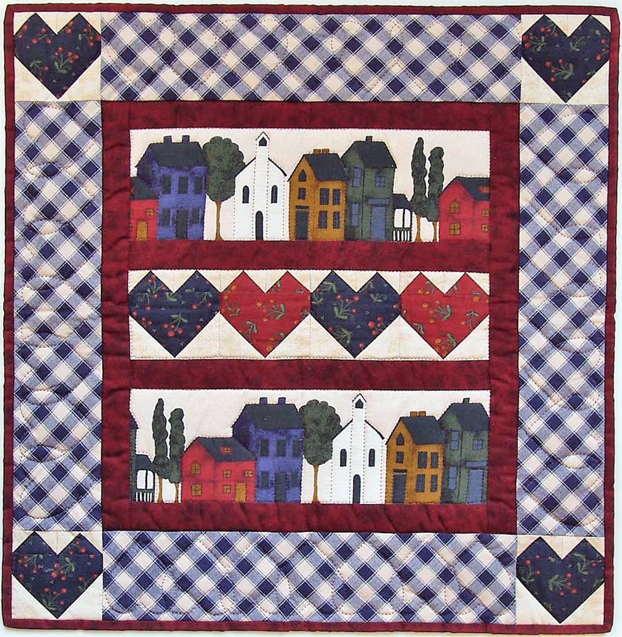 Hearts and Homes Quilt Kit by Rachel's of Greenfield | Wool Felt Wall ...