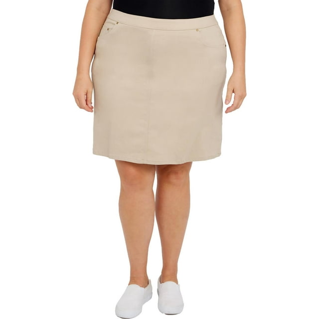 Hearts Of Palm Womens Plus Stretch Pull On Skort