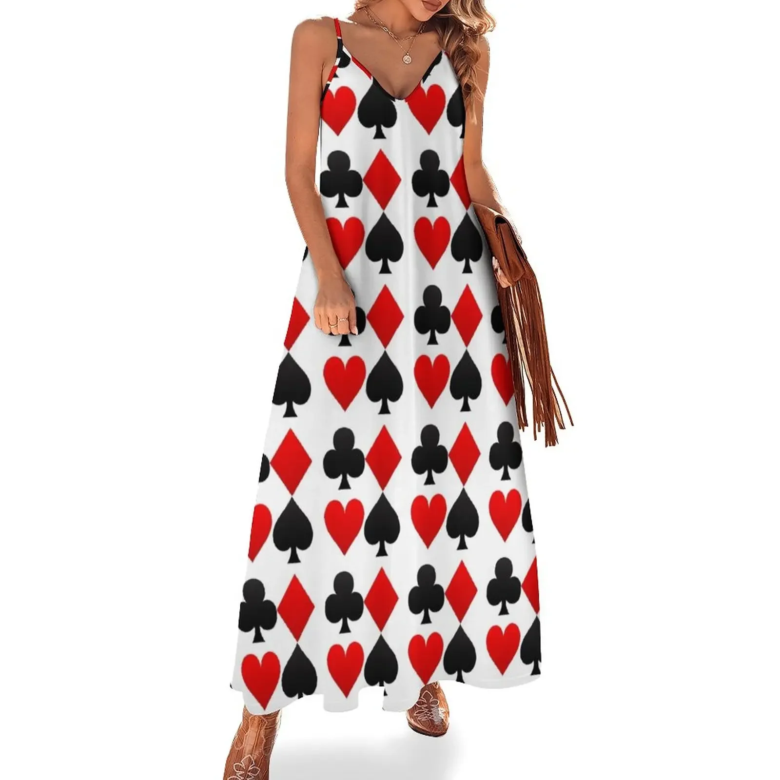 Hearts s Clubs Spades Playing Card Sleeveless Dress festival outfit ...