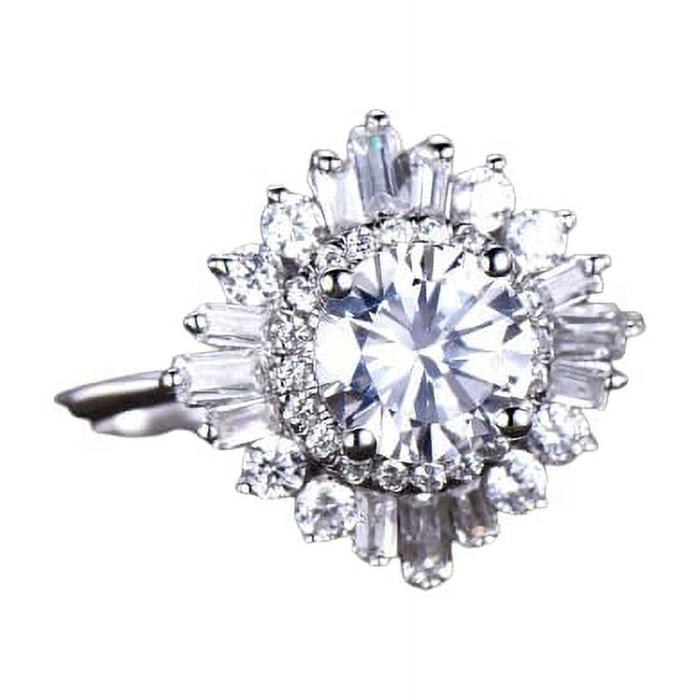 HeartsAndYou 1.2ct Round Moissanite Engagement Ring for Women 18k White ...
