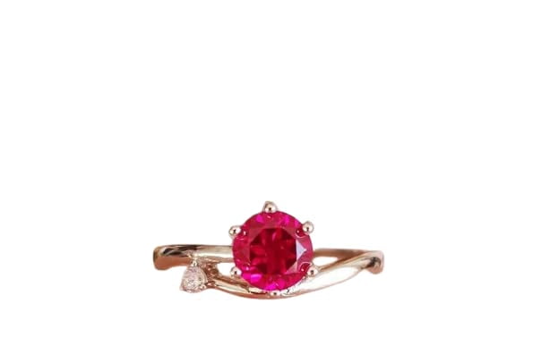 HeartsAndYou 1ct Natural Pink Ruby Engagement Ring 100% 14k SOLID White ...