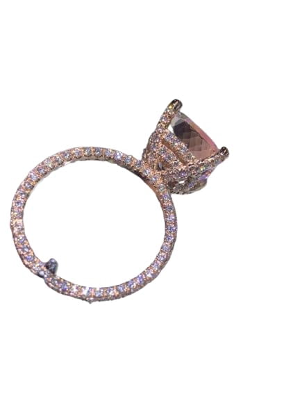 HeartsAndYou 3.1ct Natural Peach Morganite Gatsby Rich Engagement Ring ...