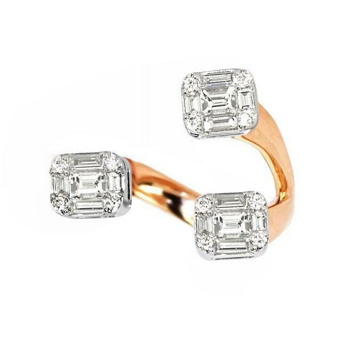 HeartsAndYou 3ct Baguette Cut Moissanite Unique Open Engagement Ring ...