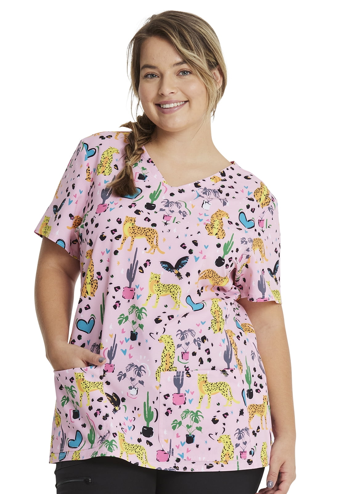 Heartsoul Break On Through Scrubs Top For Women V-Neck HS614 - Walmart.com