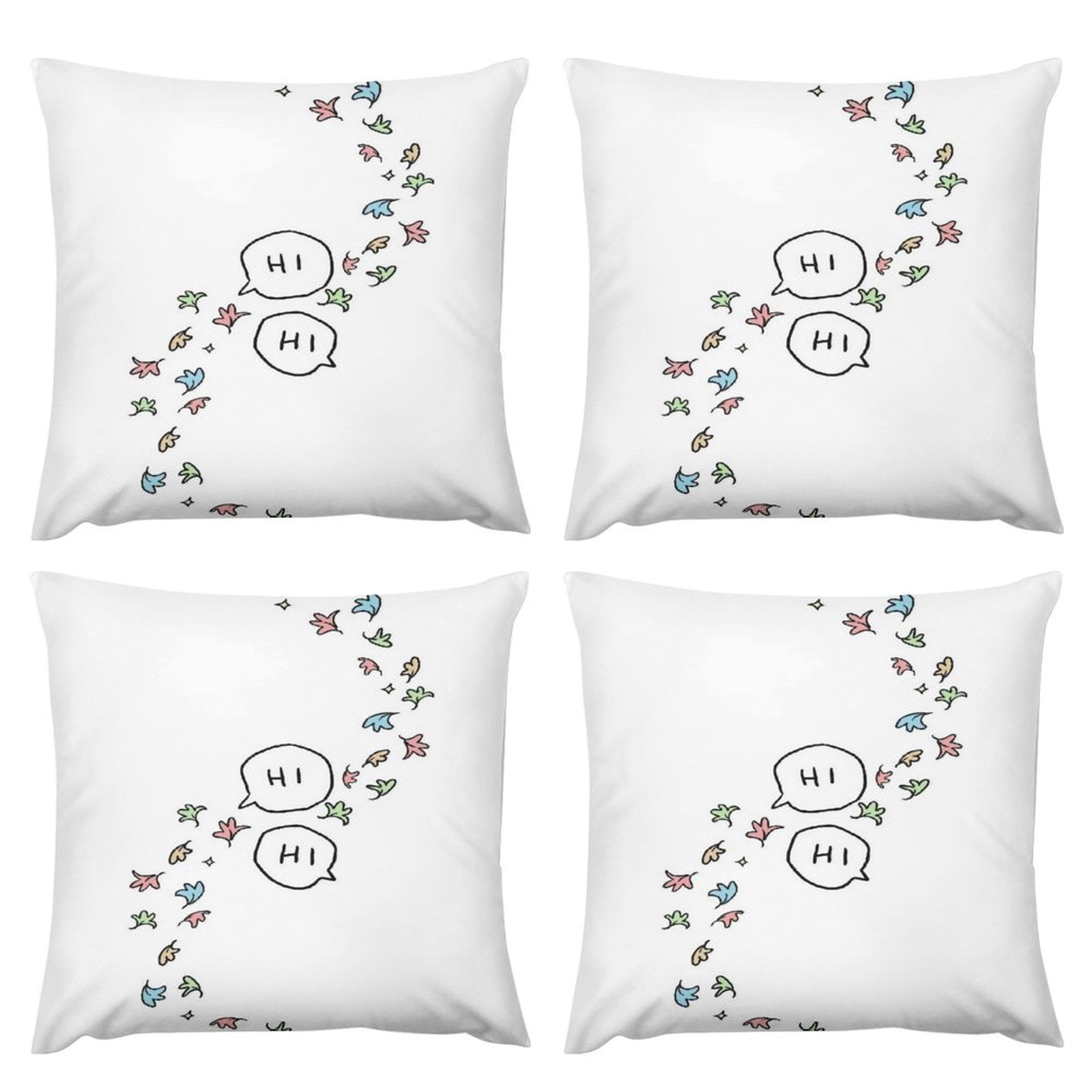 Heartstopper Greeting 4 Pcs Cushion Covers Sofa Cushion Covers Short ...