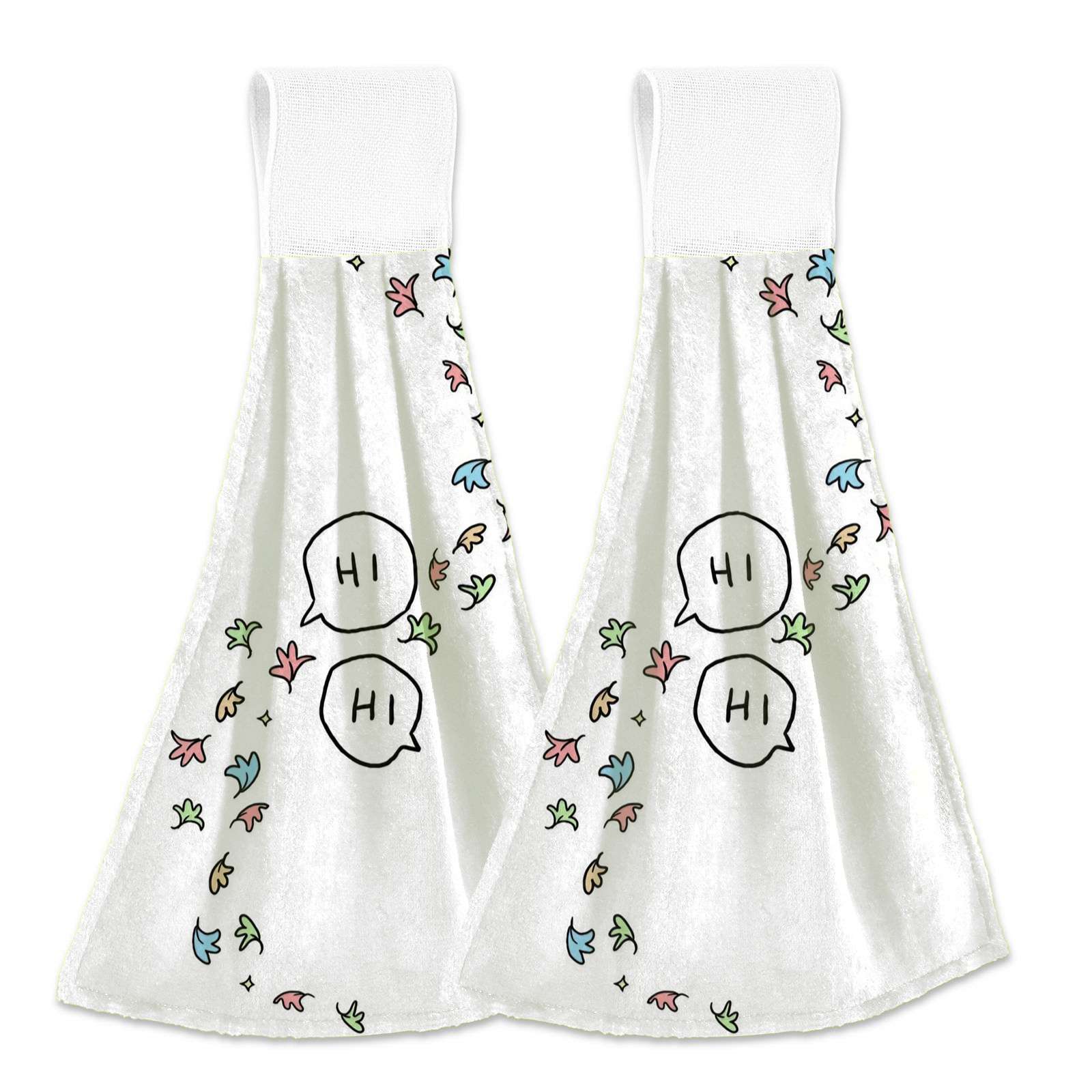 Heartstopper Greeting Hanging Kitchen Hand Towels Sets with Loop Hand ...