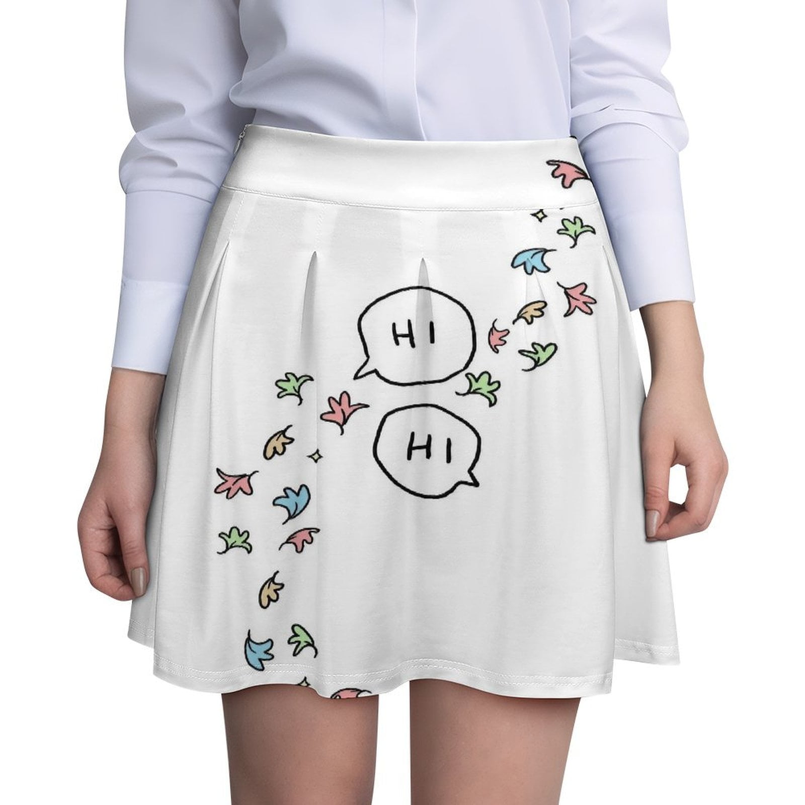 Heartstopper Greeting Women's Casual Mini Skirt Invisible Zipper Summer ...