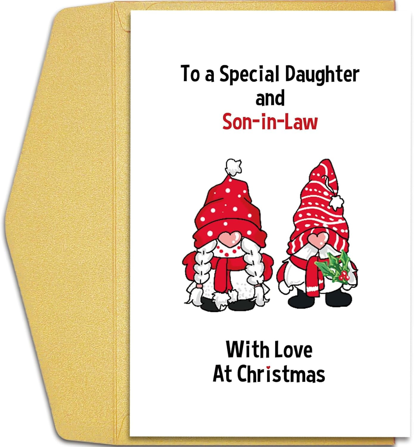 Heartwarming Christmas Card for Daughter & Son-in-Law – Festive Design ...