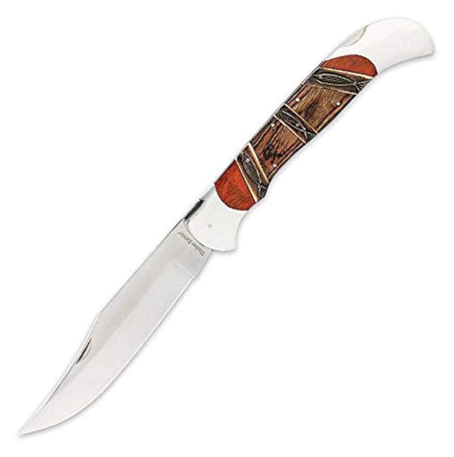 Heartwood Scarab Folding Pocket Knife - Giant, Carved Bone Inlay Handle ...
