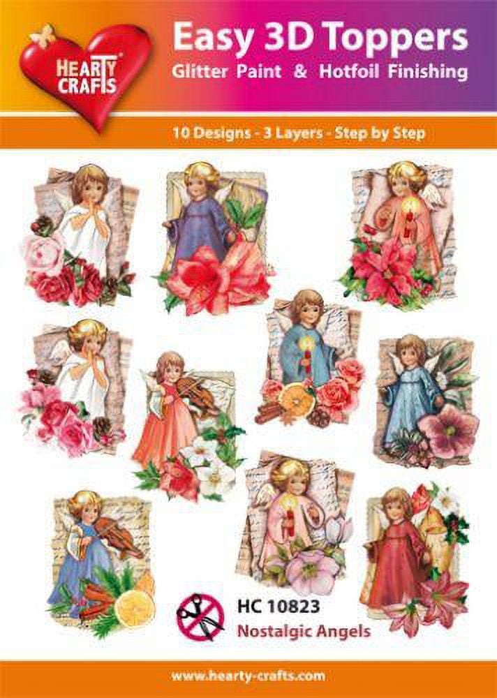 Hearty Crafts Easy 3D Toppers - Nostalgic Angels - Walmart.com