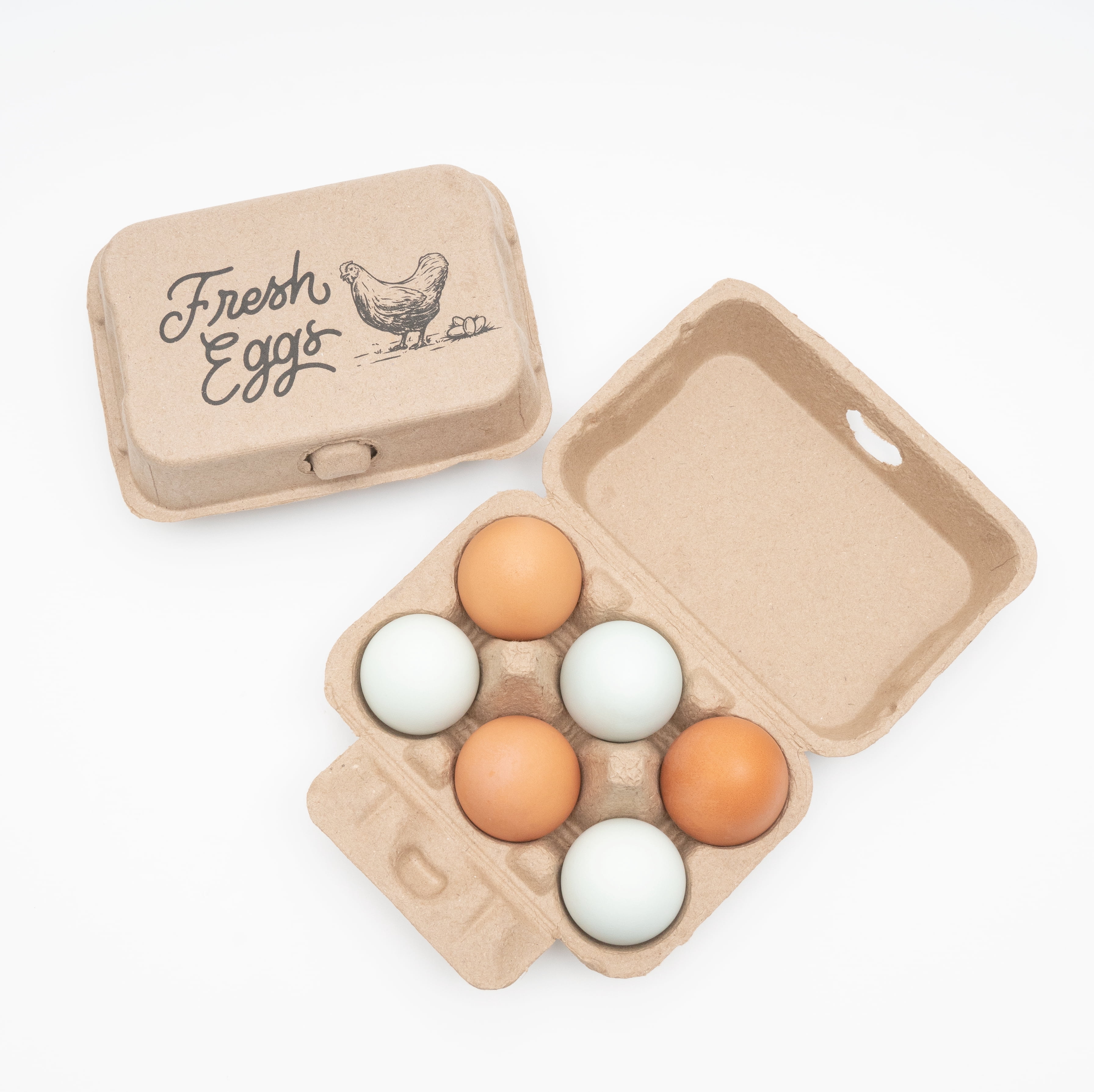 Hearty Produce Half Dozen Egg Cartons "Fresh Eggs" (30-Pack) | 2x3 ...