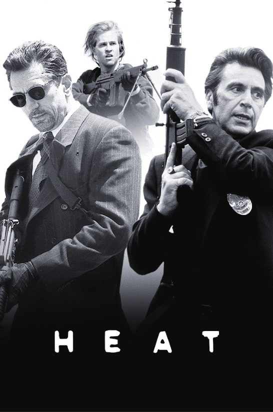 Heat 1995 Poster 24x36 - Crime Thriller Al Pacino Robert De Niro Action ...