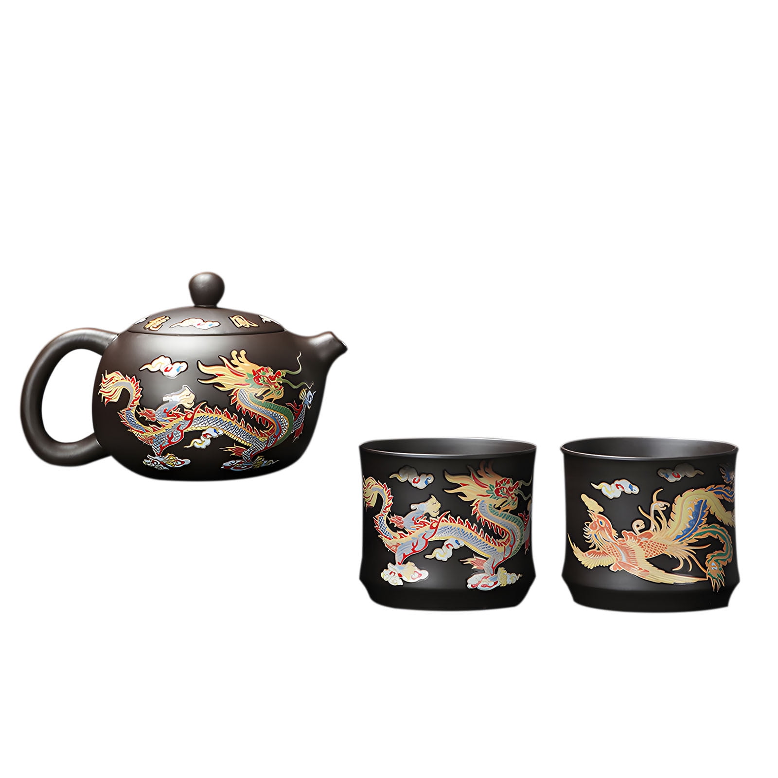 Heat-Activated Color-Changing Teapot Set, Traditional Chinese Purple ...