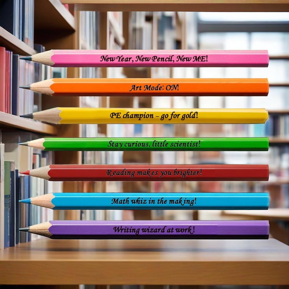 Heat Activated Motivational Pencils Set - 12 Multicolor Encouragement ...