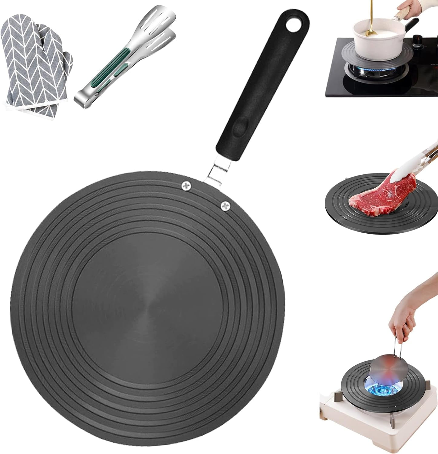 Heat Conduction Plate for Gas Stove, 10.2''Gas Stove Heat Diffuser ...