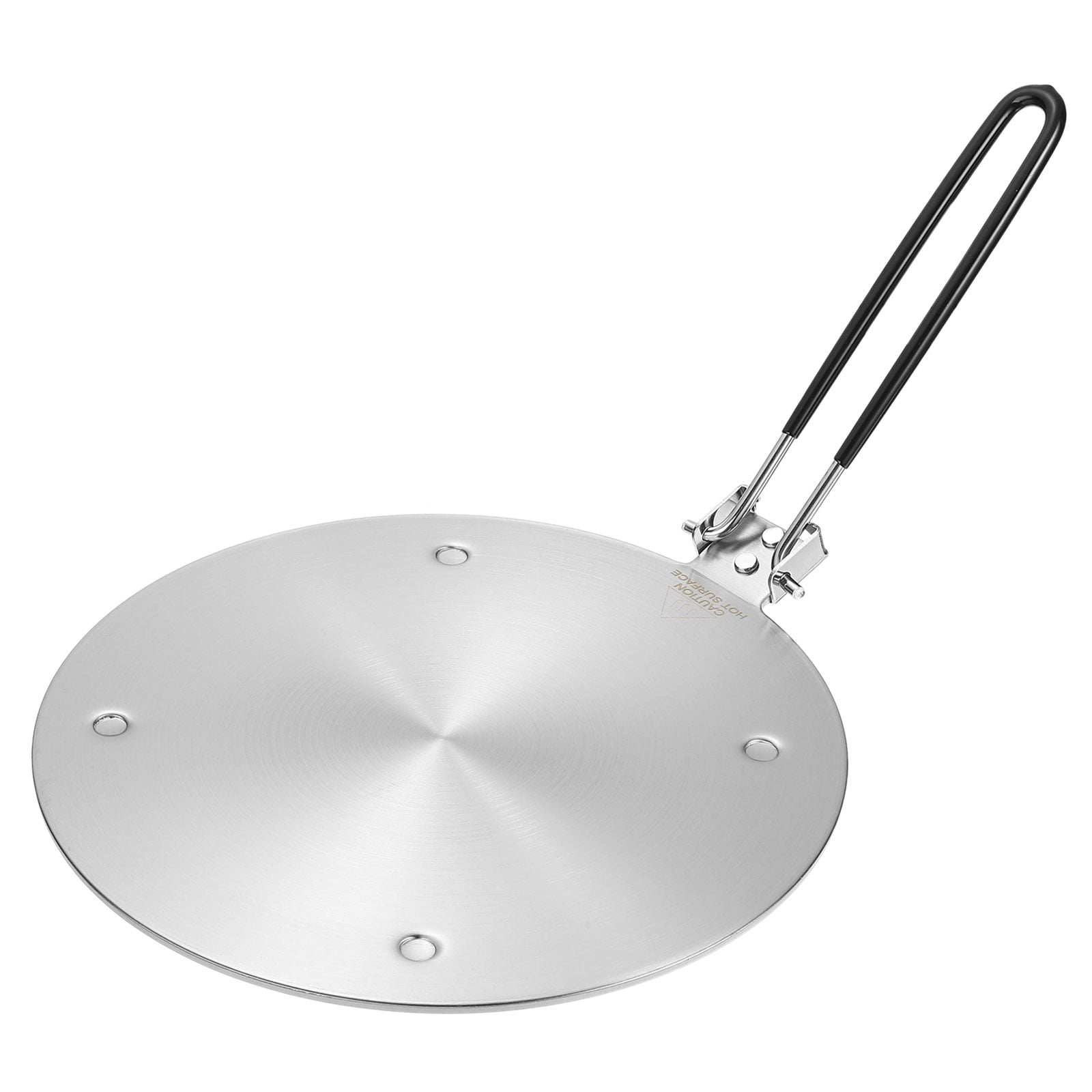 Heat Diffuser Plate for Gas Stove 9.4 Inch with Foldable Handle, Silver ...